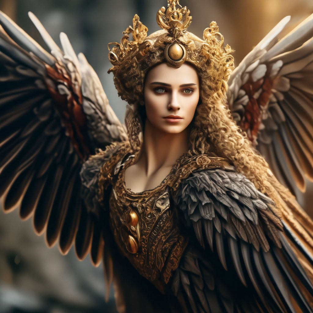"Sirin bird, fabulous creature, mythology, many small details, high ...