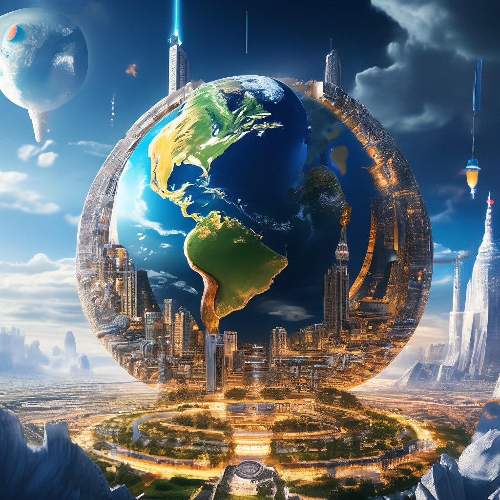 "The world in 100 years" — image created in Shedevrum