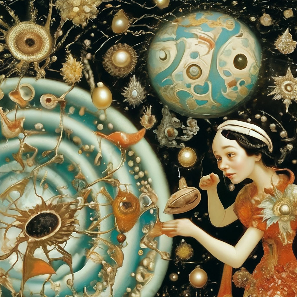 "Visiting the mad Greta Brueghel,with combs and freckles,gzhel,etnic ...