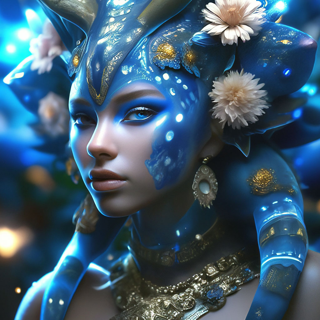 "Masterpiece, Hyperrealism beautiful, metamorphosis the face of a very ...