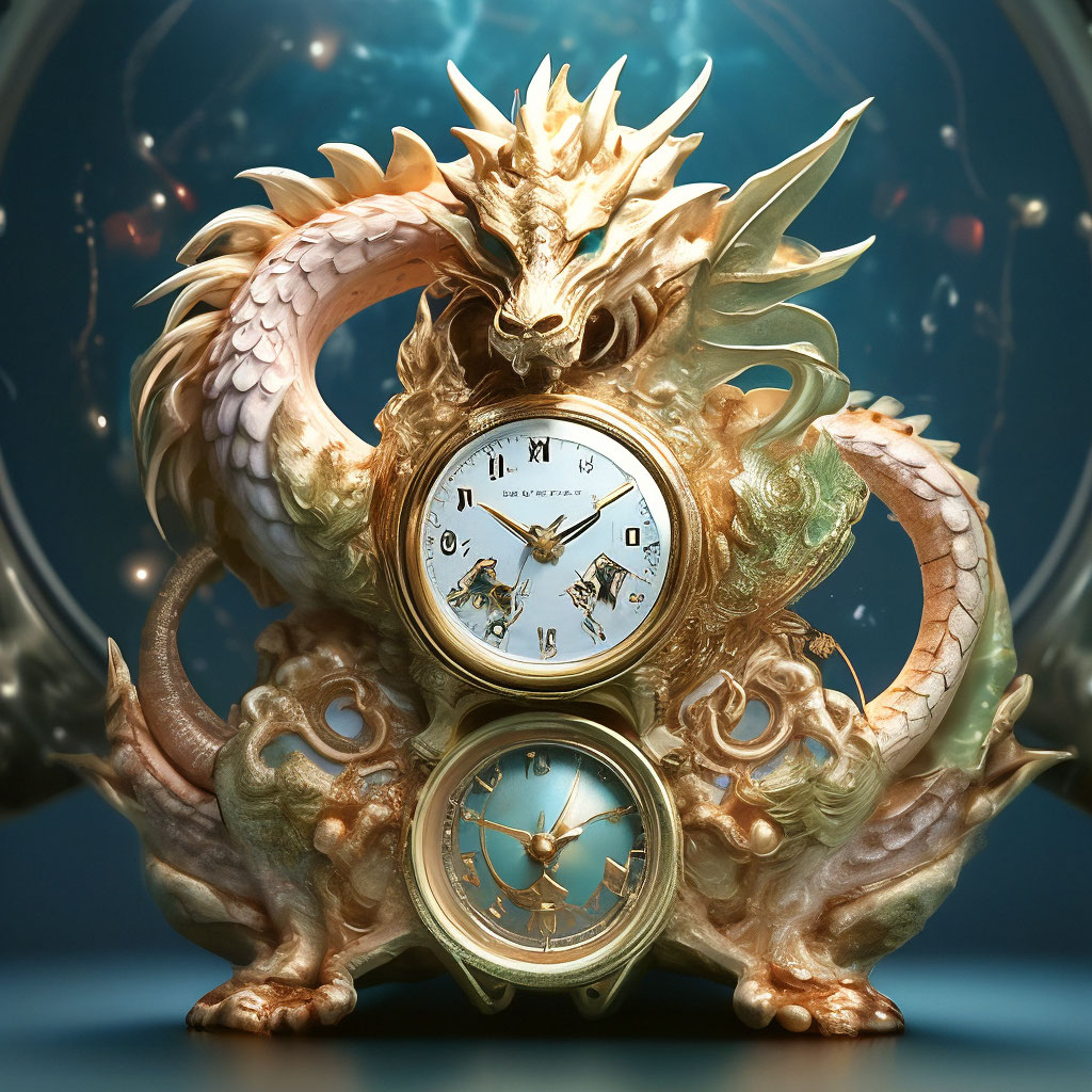"Witchy vintage magic clock in motion in the style of neorealism in the ...
