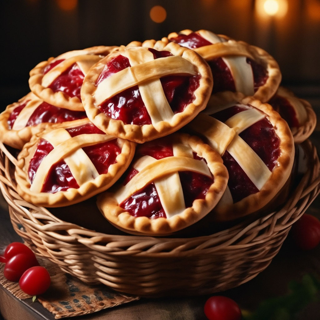 "A whole basket of pies, beautiful, realistic, professional photo, high ...