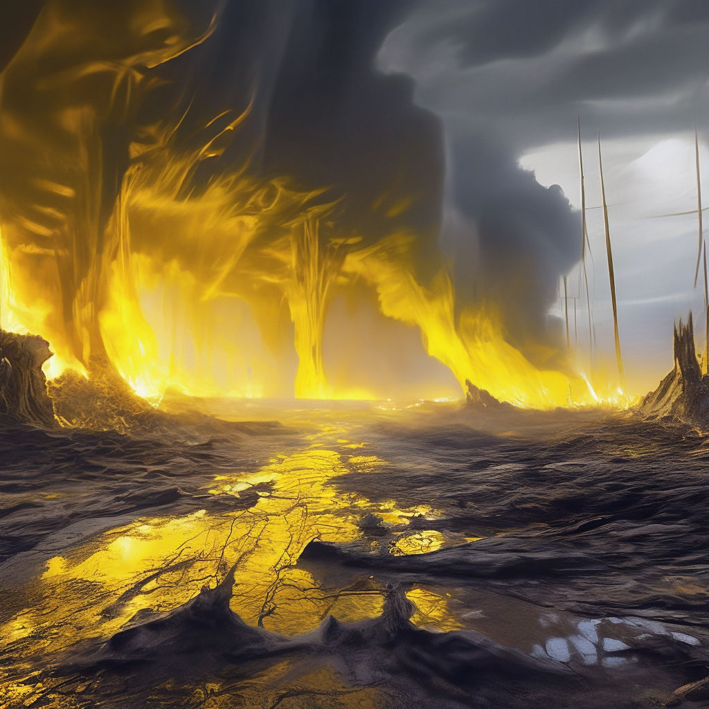 "Yellow sludge" — image created in Shedevrum