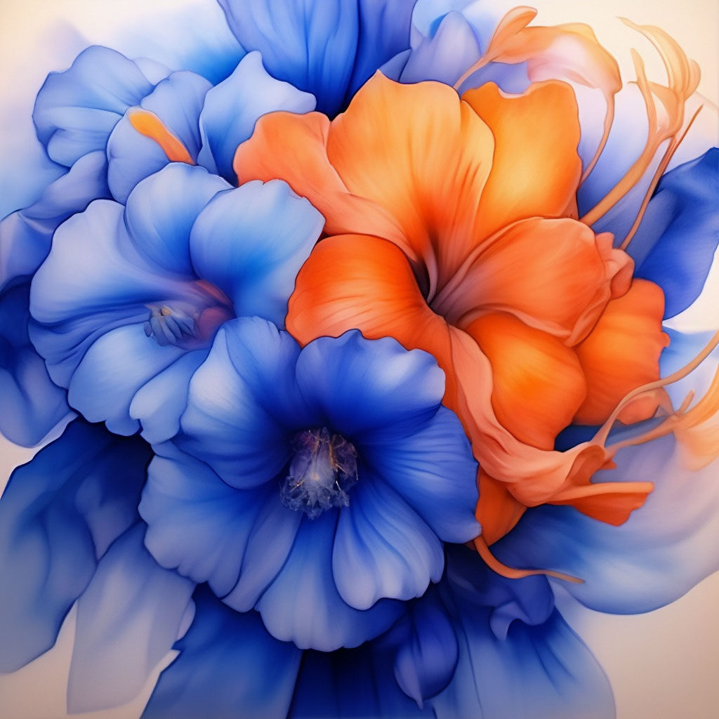 "Symbiosis of the ultramarine blue ultraviolet orange.High precision ...
