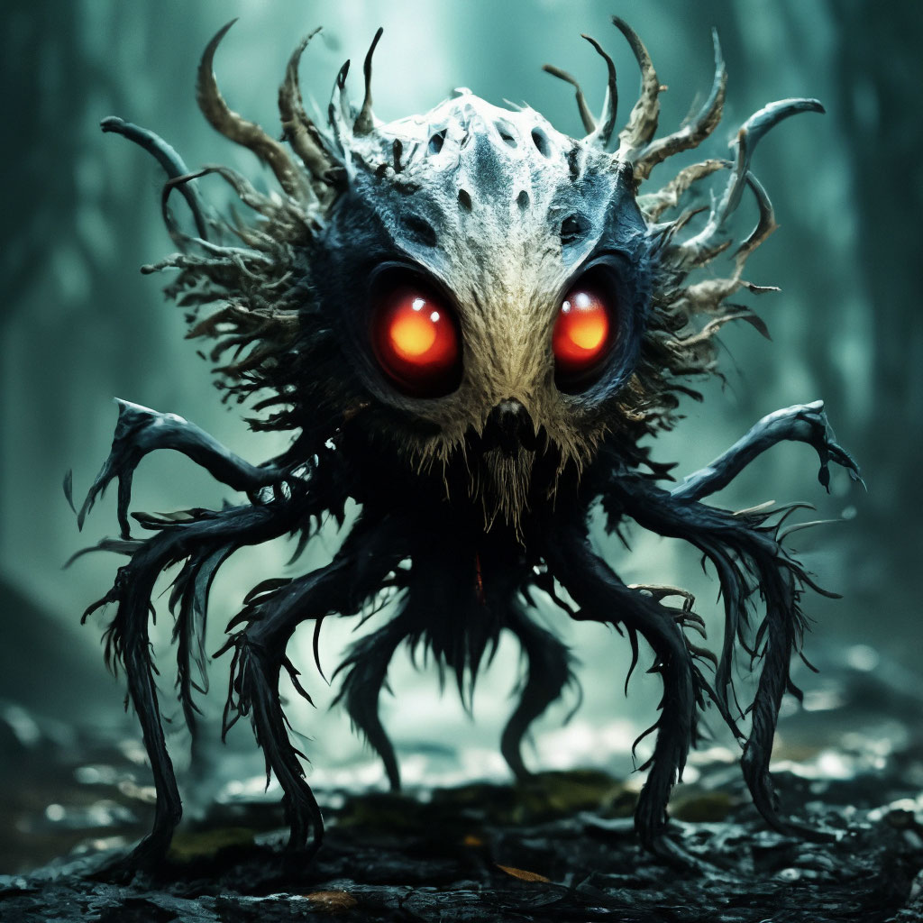 "Fantastic creepy critters" — image created in Shedevrum