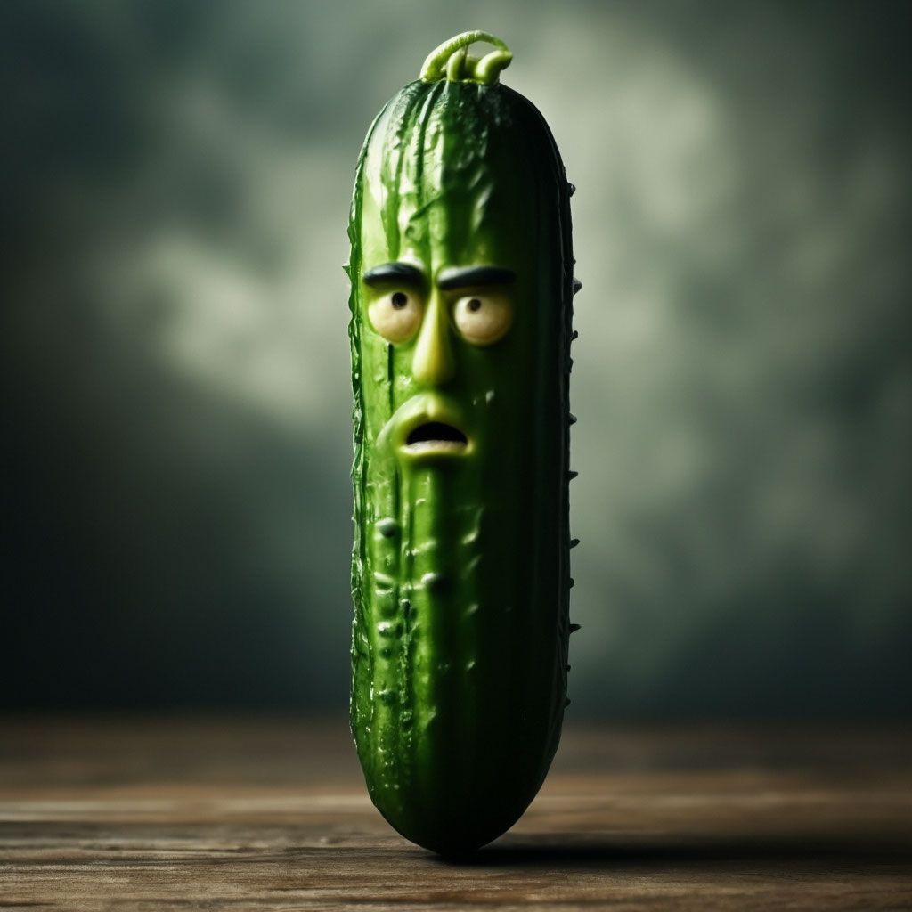 "Sad Cucumber" — image created in Shedevrum