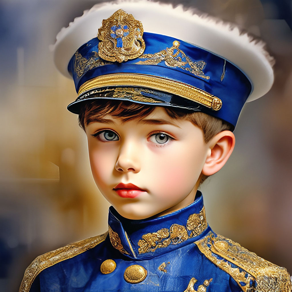 "Russian cadet boy,eyelashes,watercolor drawing, photo portrait ...