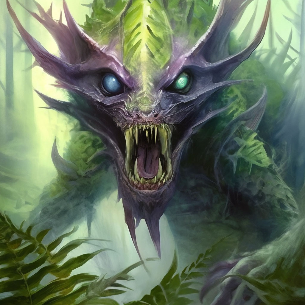 "Horror illustration in the style of Anne Stokes, drawing with ...