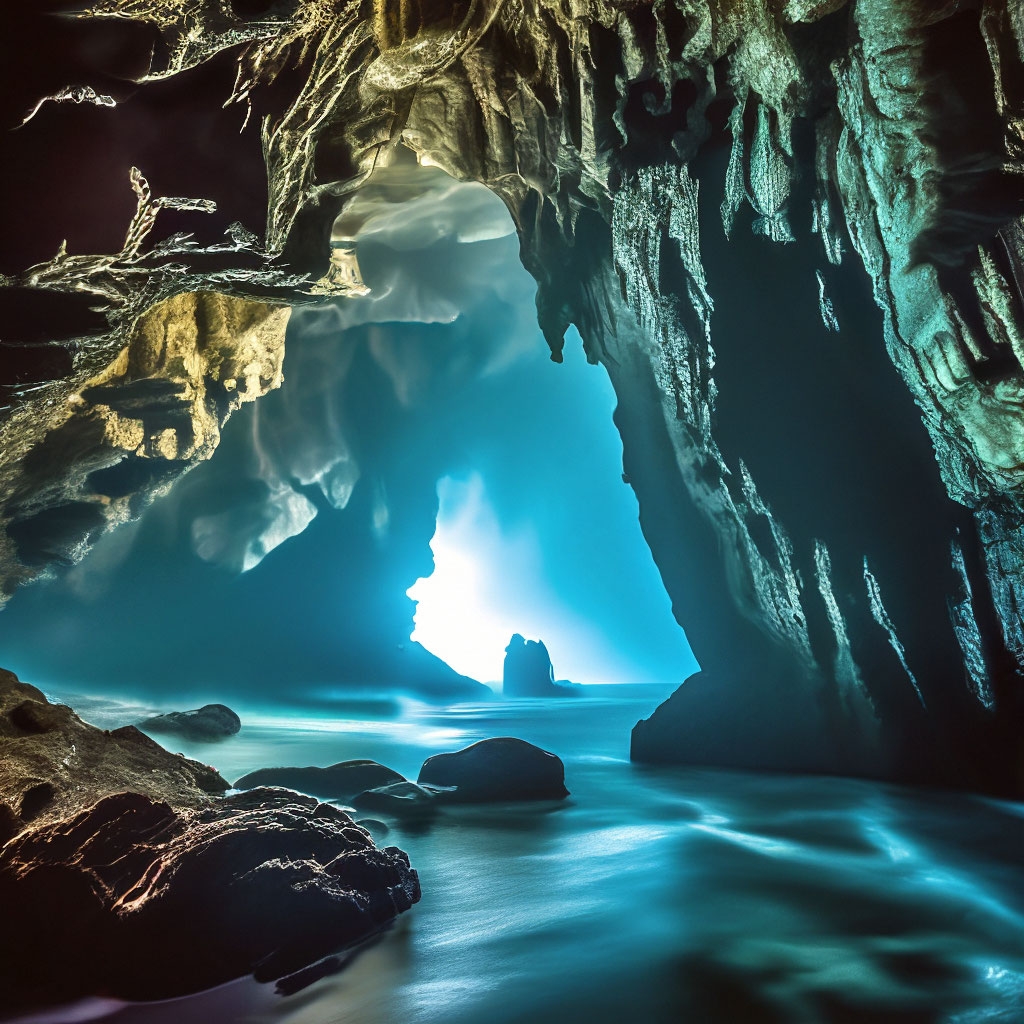 "Sea cave, natural beauty,beautiful, aesthetically pleasing, realistic ...