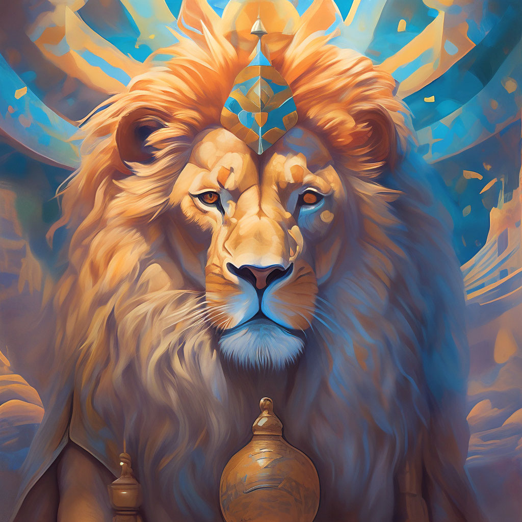 "The wise lion" — image created in Shedevrum