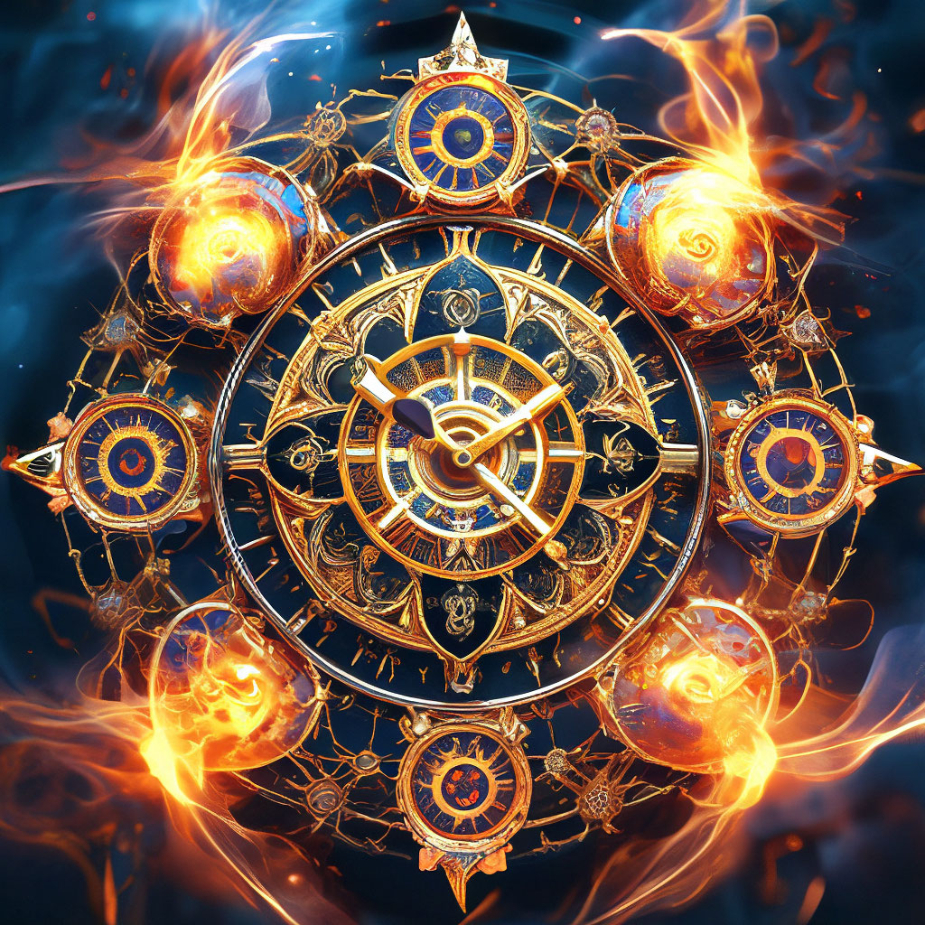 "Witchcraft magic clock witchcraft magic clock in motion, black amber ...