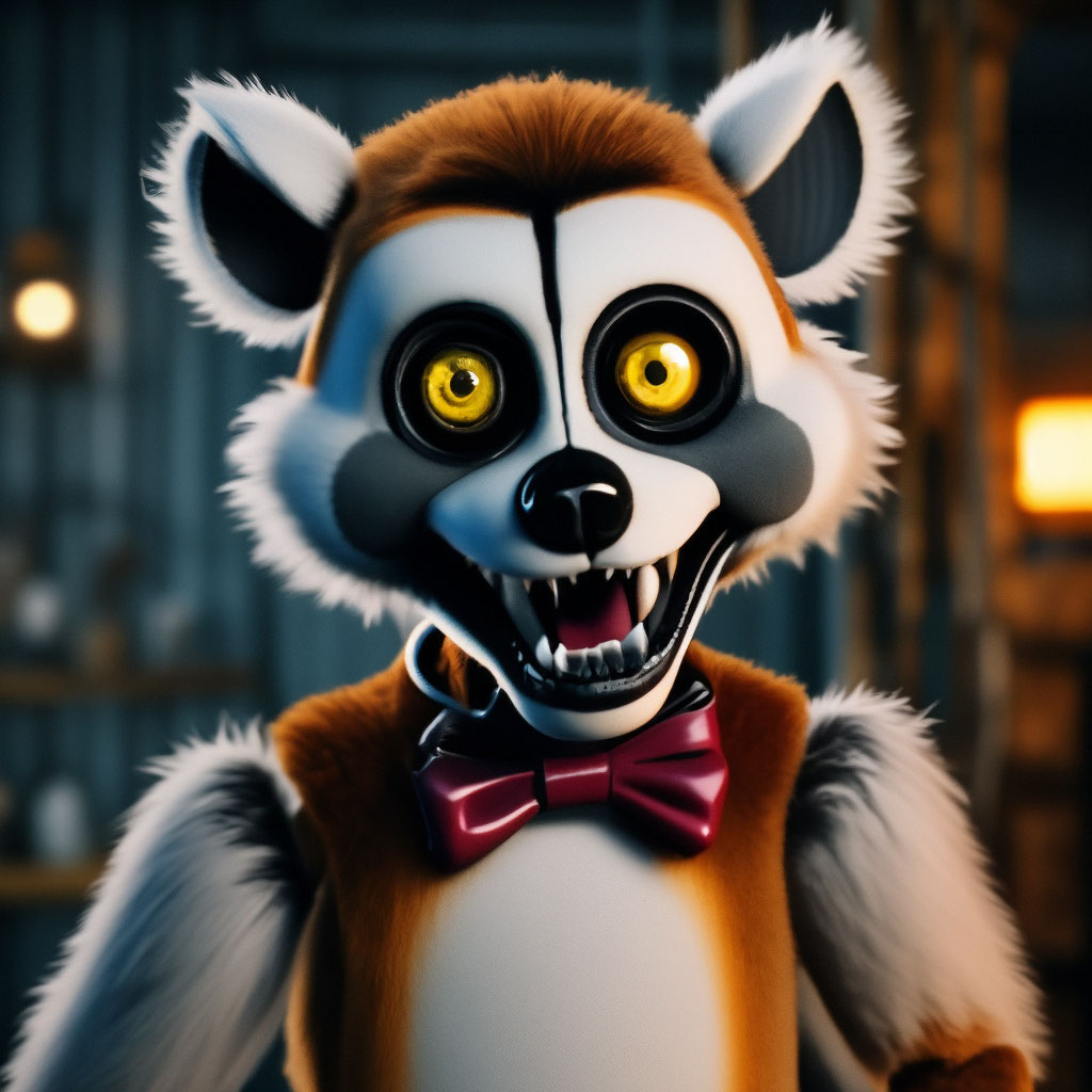 "Fnaf animatronic lemur" — image created in Shedevrum