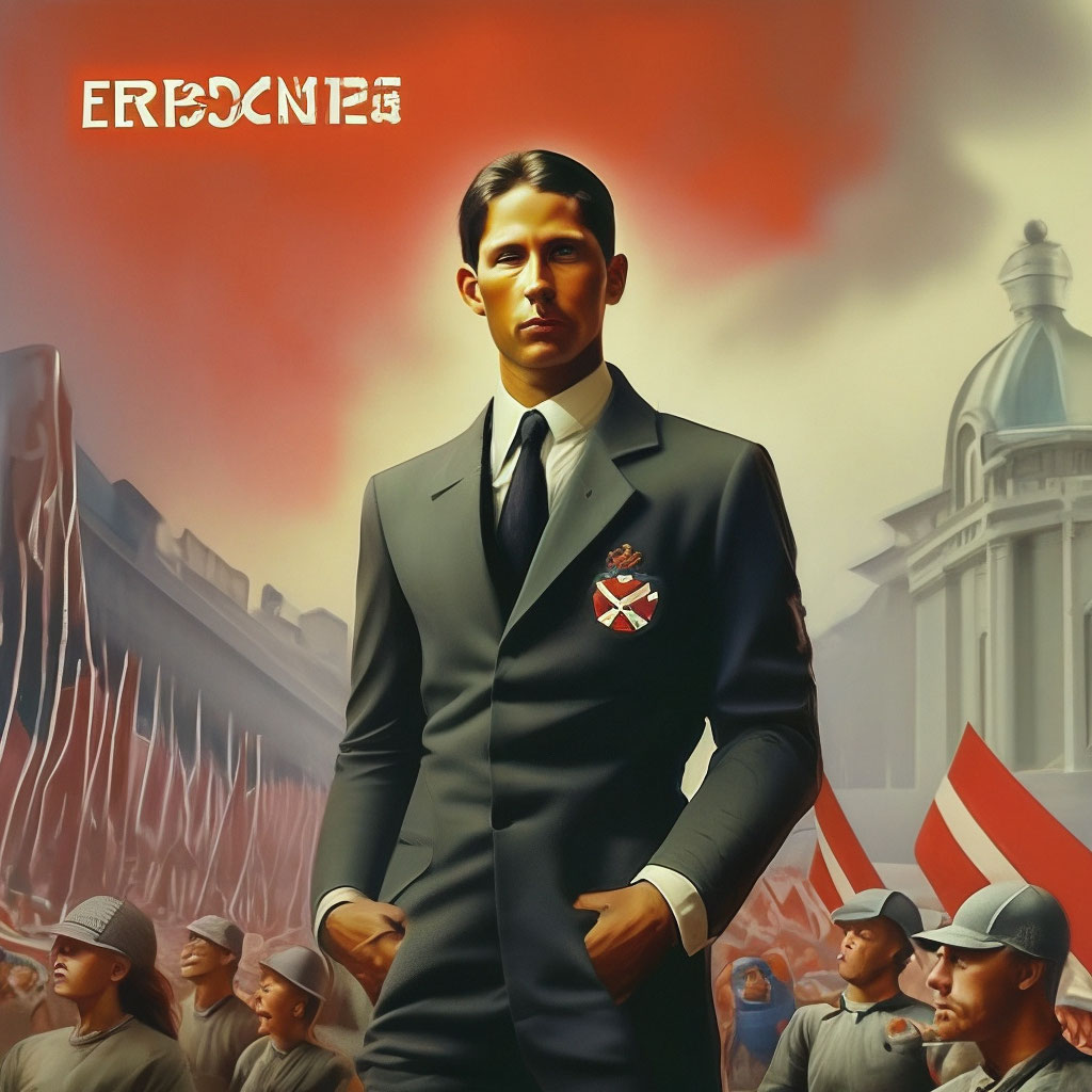 "1984... freedom is slavery" — image created in Shedevrum