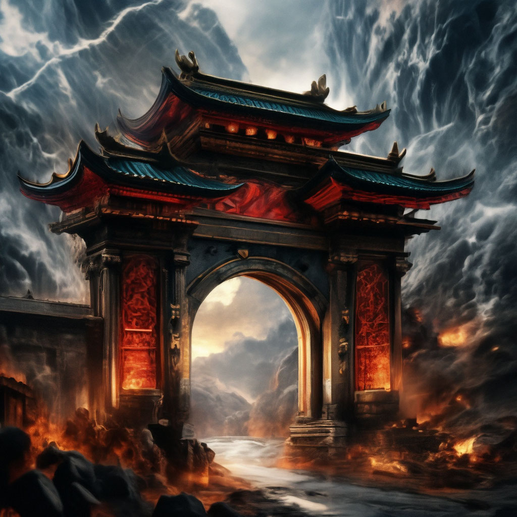 "Thunder gate" — image created in Shedevrum