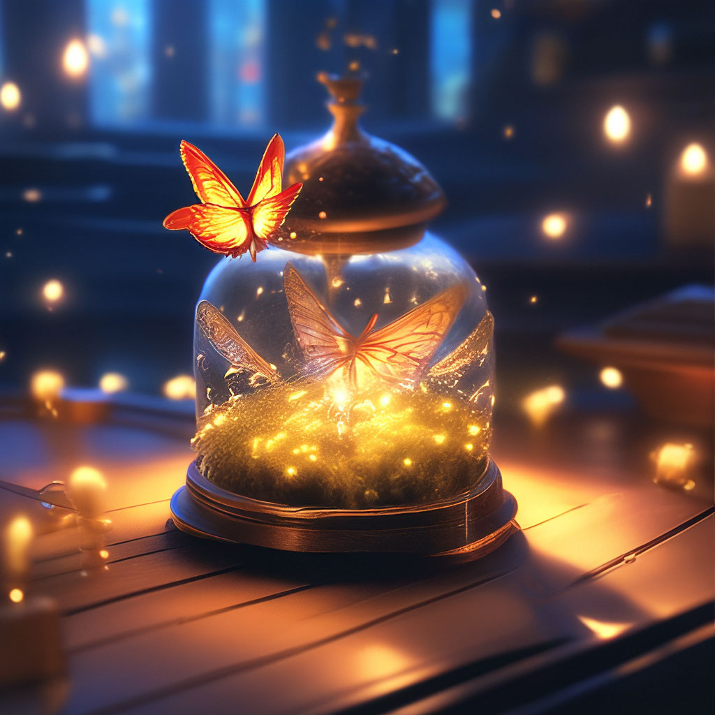 "A gift for Magicians and Fireflies" — image created in Shedevrum