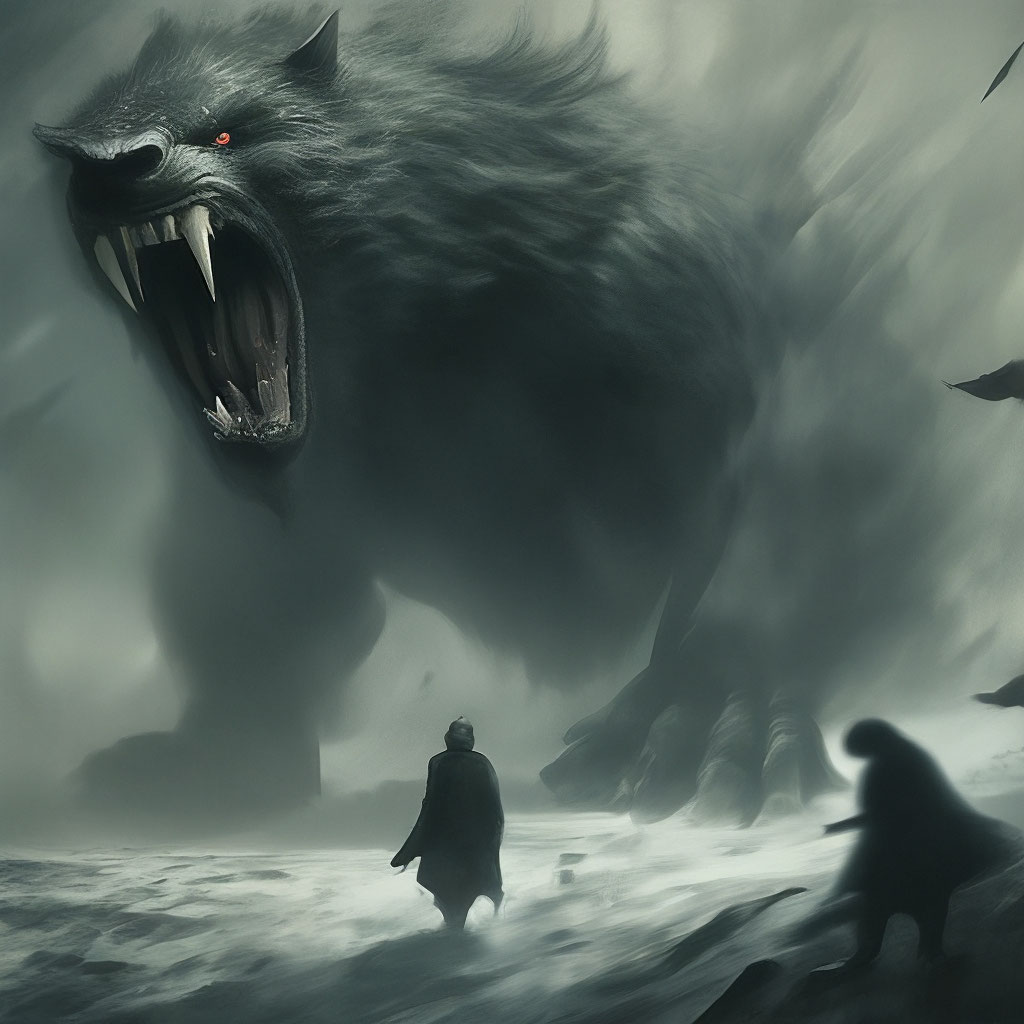 "Animagus turns into a beast, engraving" — image created in Shedevrum