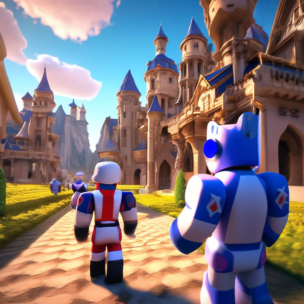 "Roblox and artificial intelligence, 300k, high quality, roblox country ...
