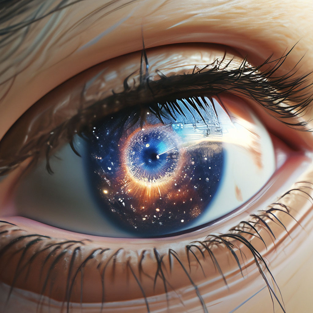 "Galactic eye, high detail, realistic" — image created in Shedevrum