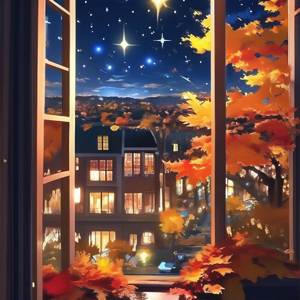 "The city is sleeping, night has come, the wind is driving the leaves ...
