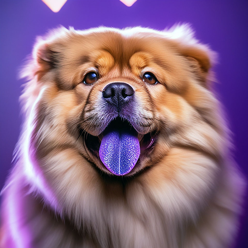 "Cute dog pordy chow chow, stuck out a purple tongue..... , beautiful ...