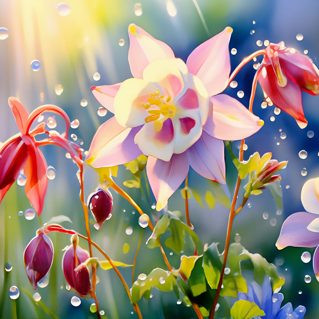 "Delicate watercolor,pastel colors,hyperrealism,detailed drawing,light ...