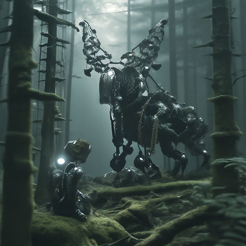"Mechanical forest,mechanical animals,darkness,depths of the soul ...