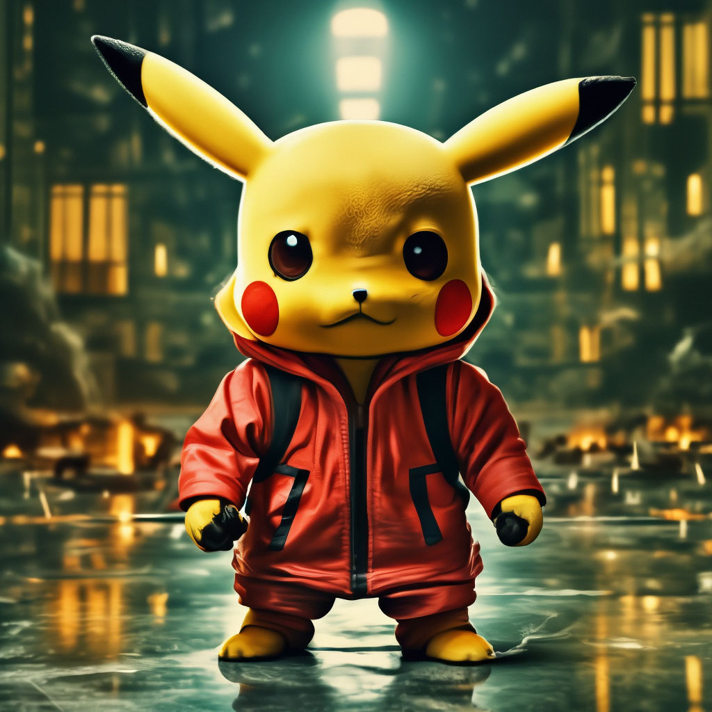 "Pikachu in the squid game" — image created in Shedevrum