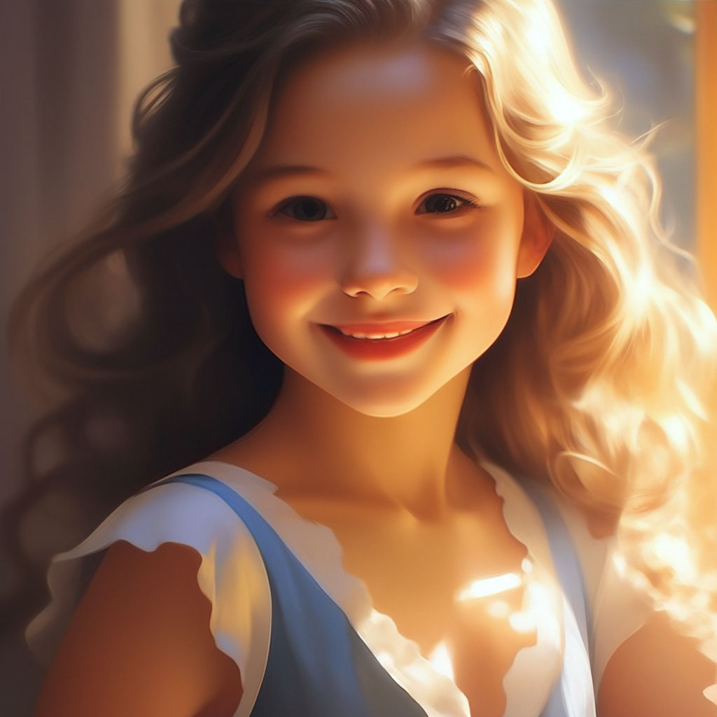"Morning of the kindest! a girl of about ten, sharp nose, arms ...