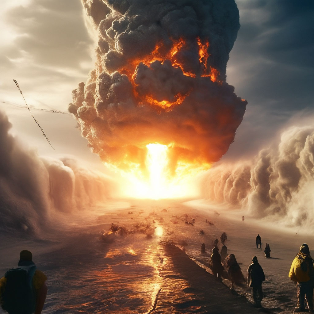 "The most powerful explosion in the world, a huge shock wave" — image ...