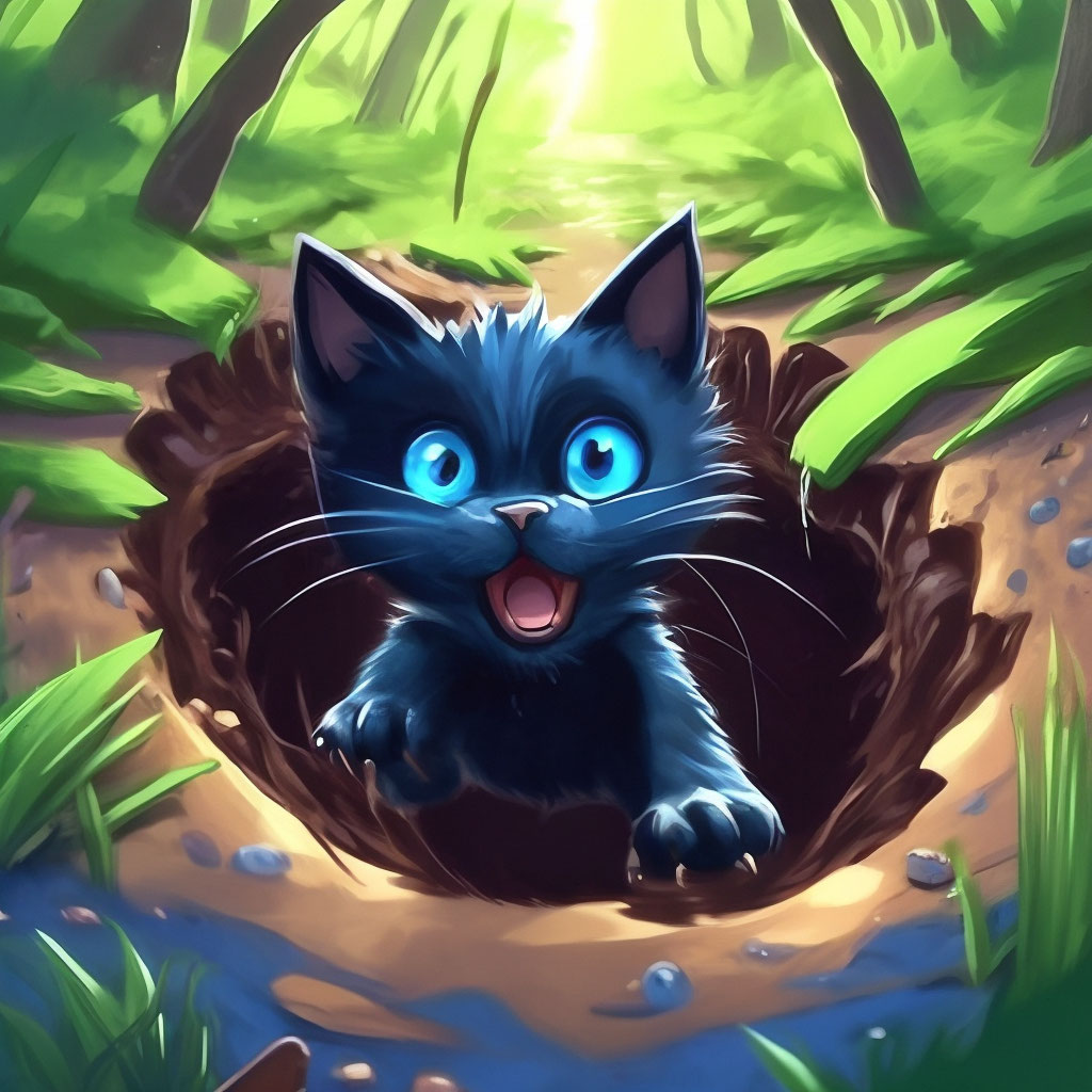 "The Adventures of Smack the Kitten, part10 , cartoon, disheveled black ...