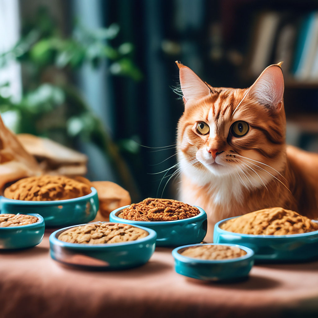 "New cat food" — image created in Shedevrum