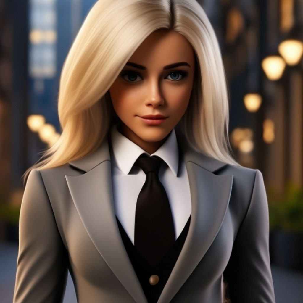 "Beautiful rose from the barboskin multik, dressed in a business suit ...