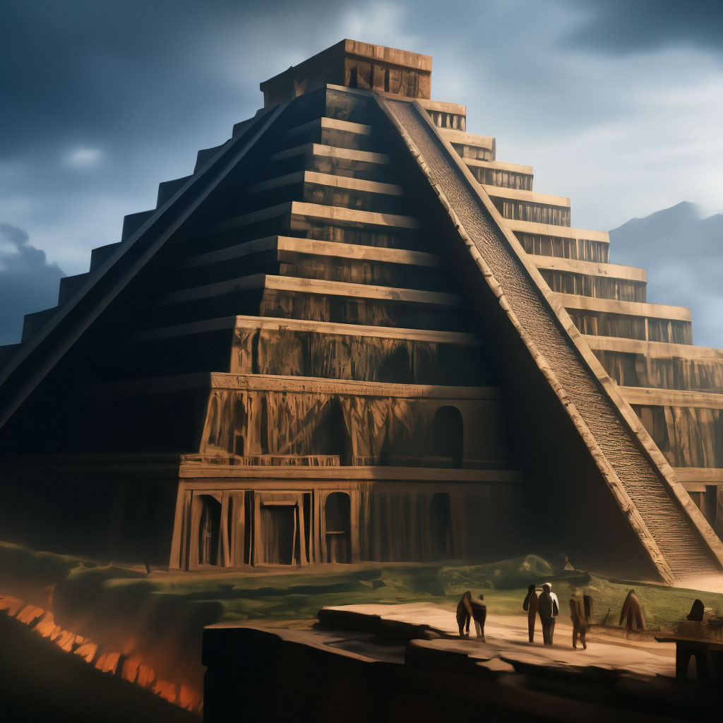 "The ziggurat is an ancient structure In style : Robert Hubert ancient ...