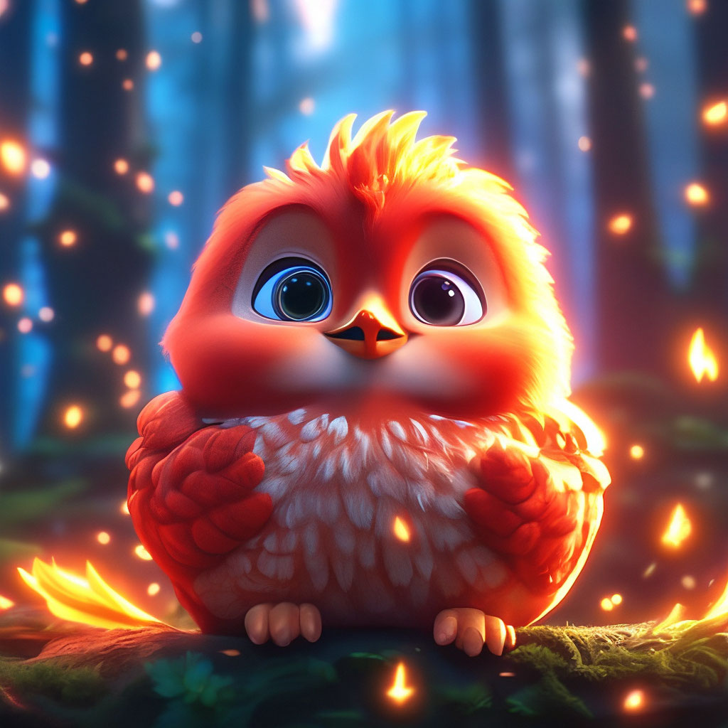 "@Sky Sky fat kitten, milota, nyash-myash, cat bird, firebird, red ...