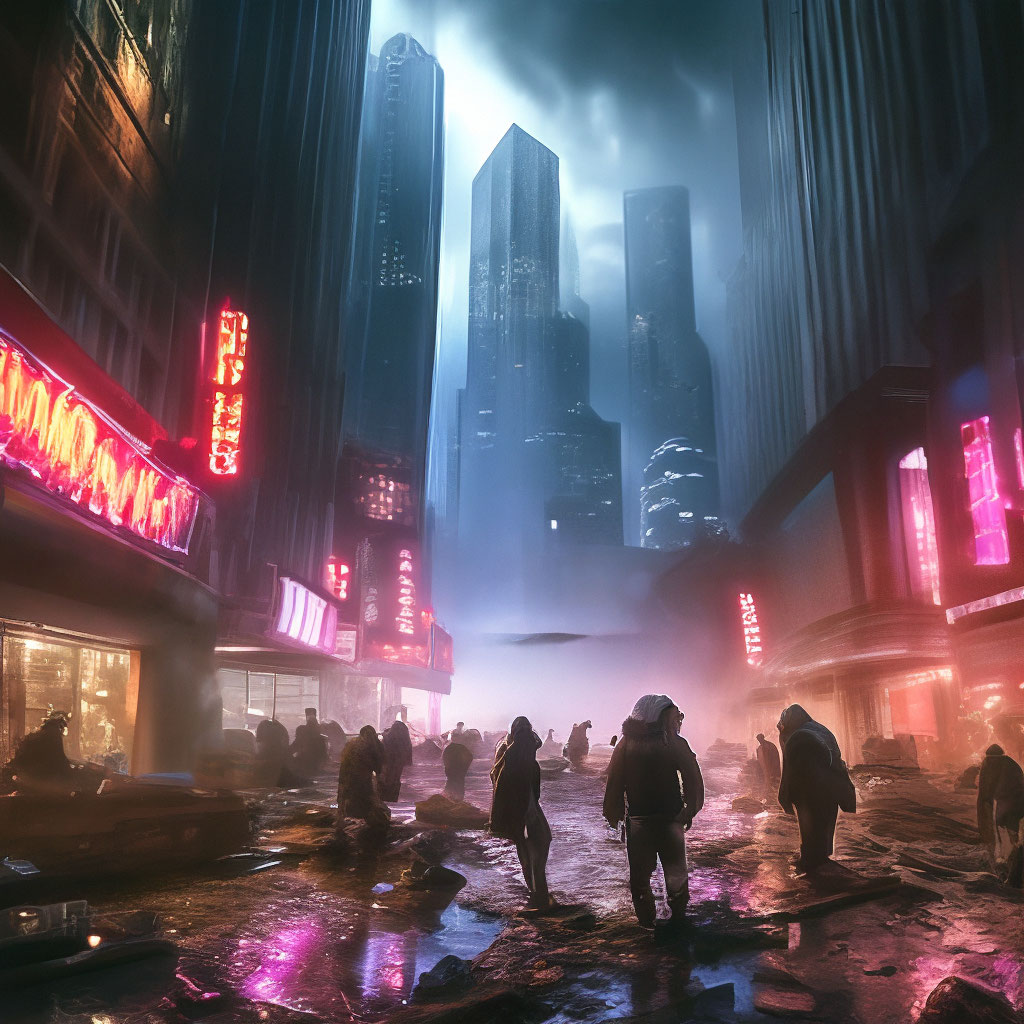 "Apocalypse, people are destroying the city and robbing shops ...