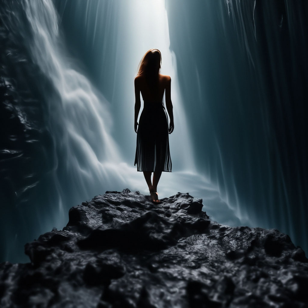 "The edge of the abyss" — image created in Shedevrum