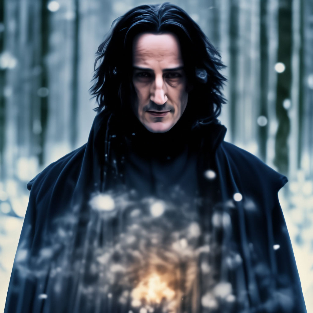 "Severus Snape and winter longing.Gloomy" — image created in Shedevrum