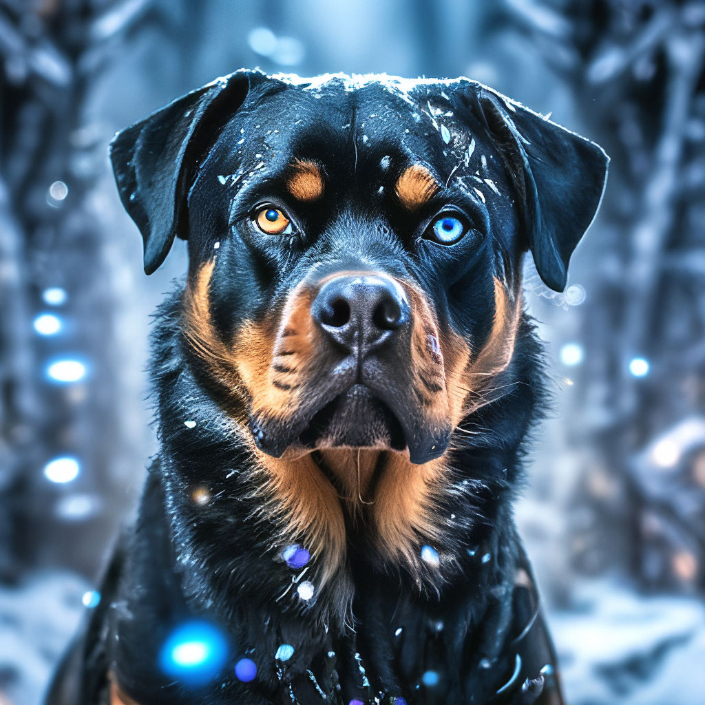 "Hyperrealism beautiful black graphite anthropomorphic rottweiler ...