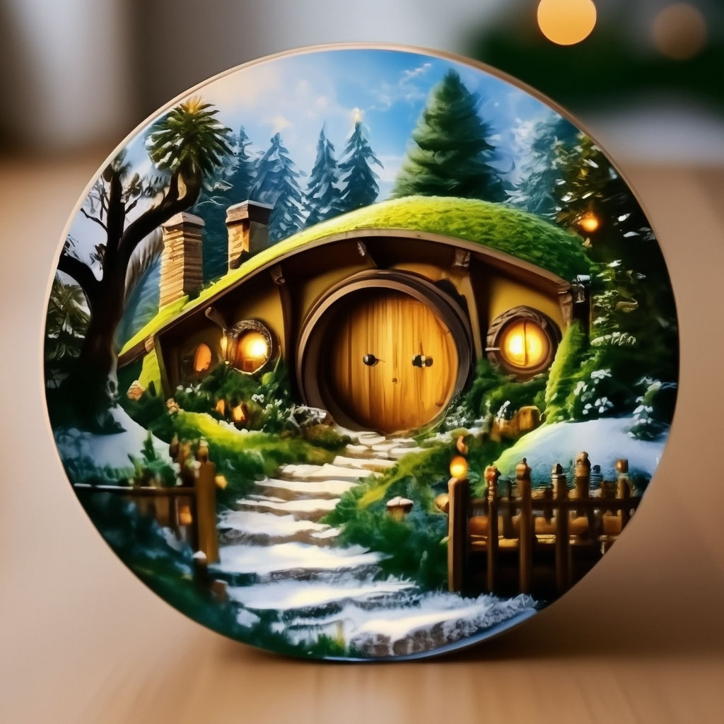 "Three-dimensional Watercolor: The Shire house of the Hobbit Bilbo ...