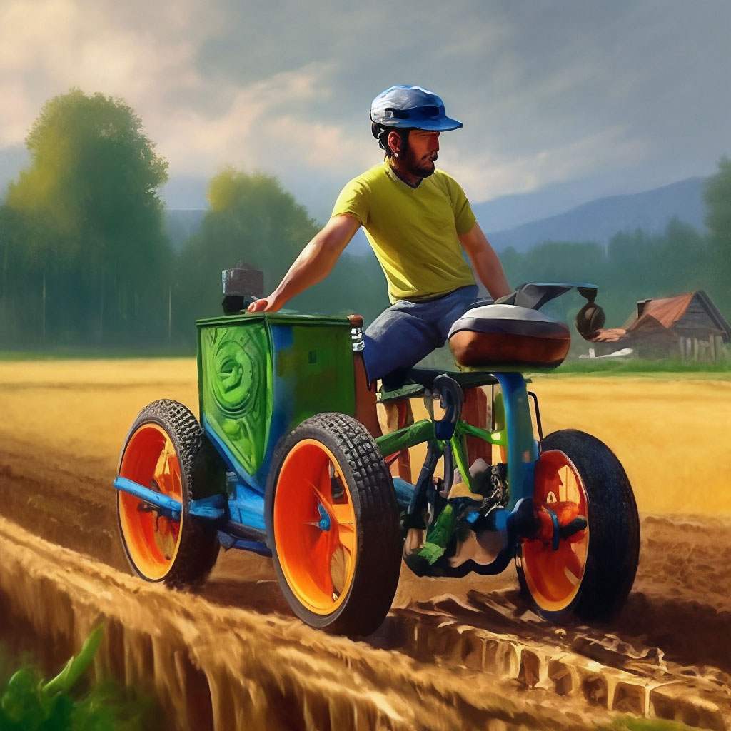 "Bicycle block, bicycle-powered tillerblock, motorless tillerblock with ...