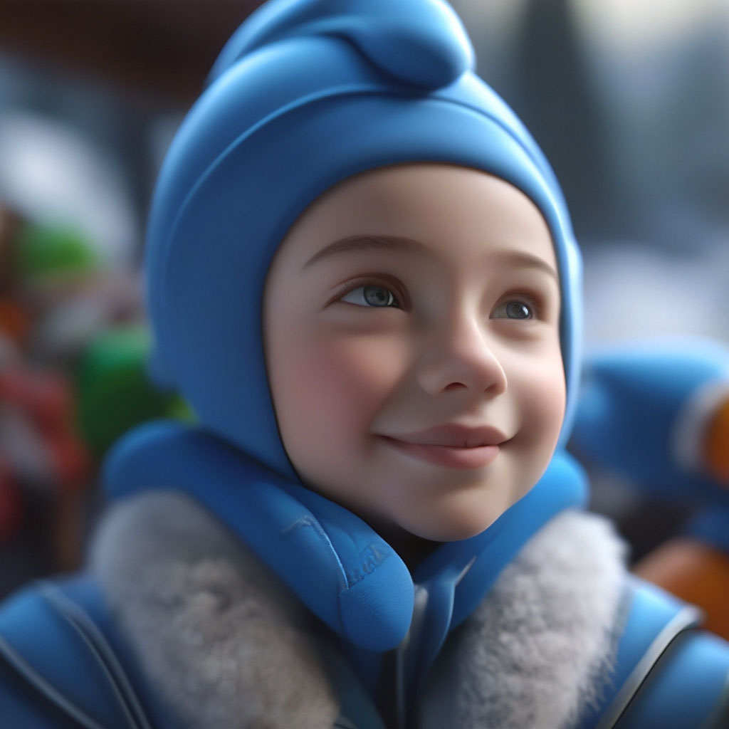 "Shailushay smurfognom , realistic, close-up, professional photo, 4k ...