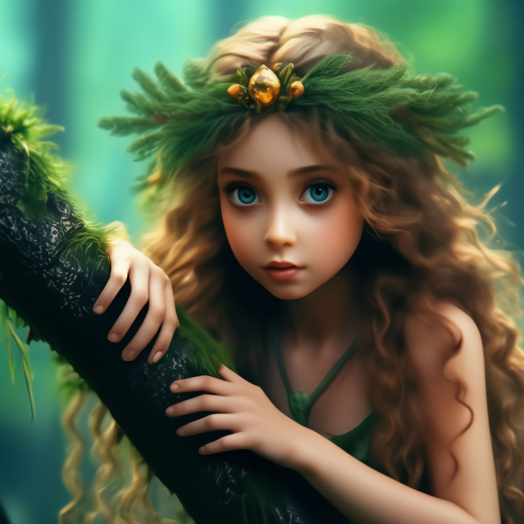 "Ultra-realistic, lovely scared girl-forest fairy beautiful jewelry ...