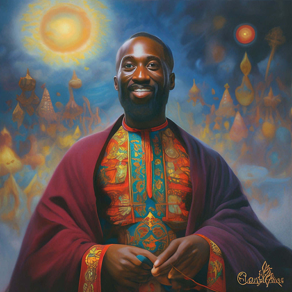 "Baba kapa" — image created in Shedevrum
