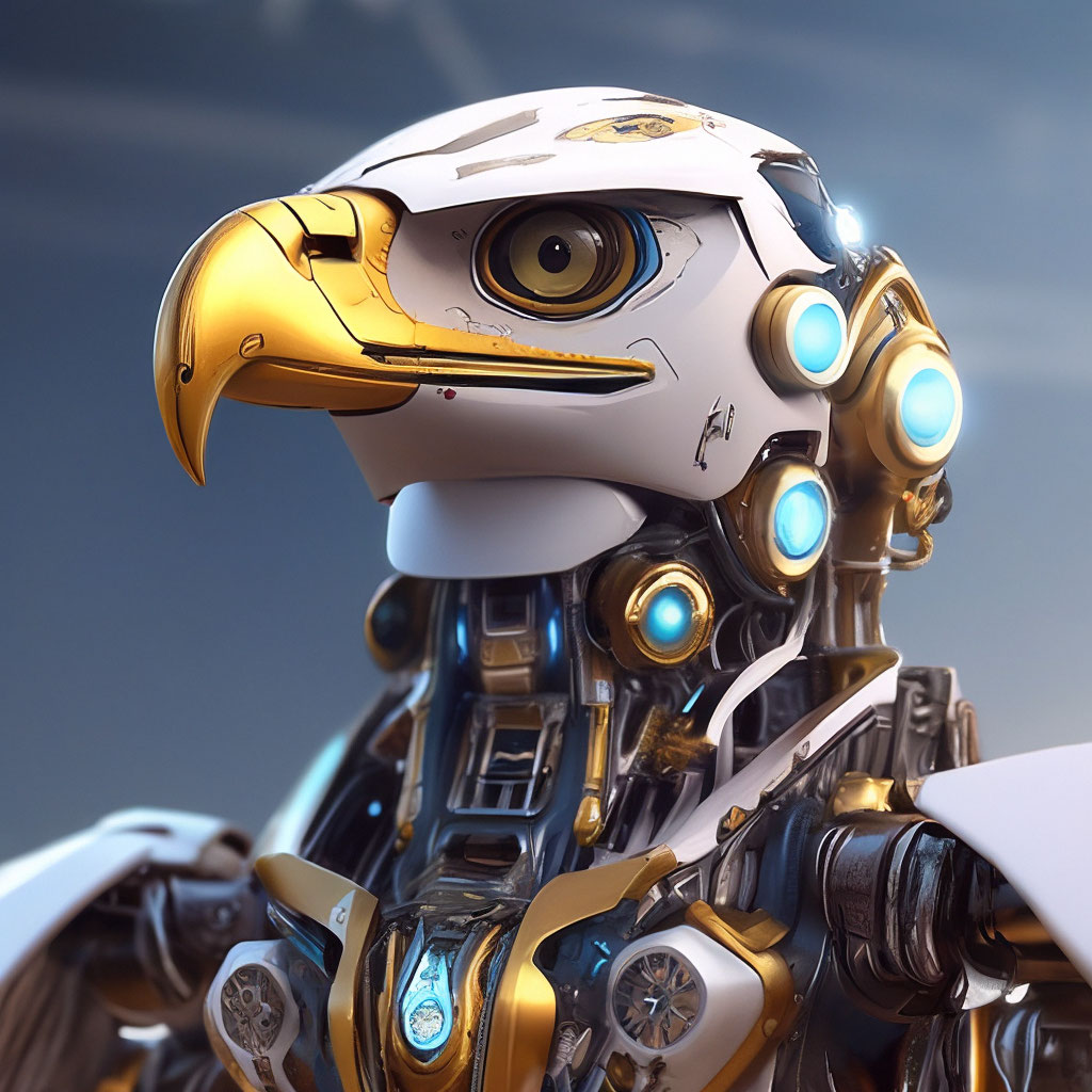 "Robot eagle" — image created in Shedevrum