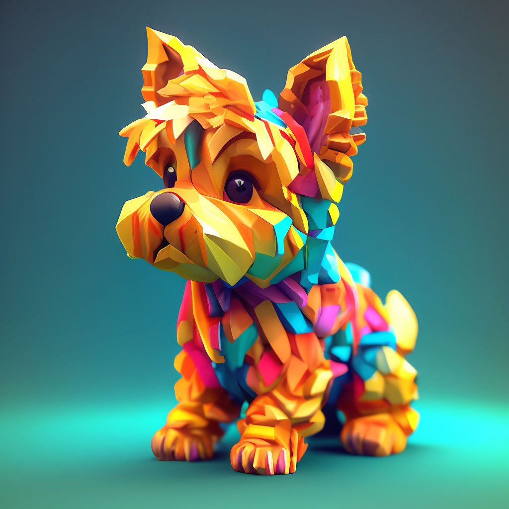 "Cute little dog+ beaver Yorkshire Terrier+ hyperdetalization+ bright ...