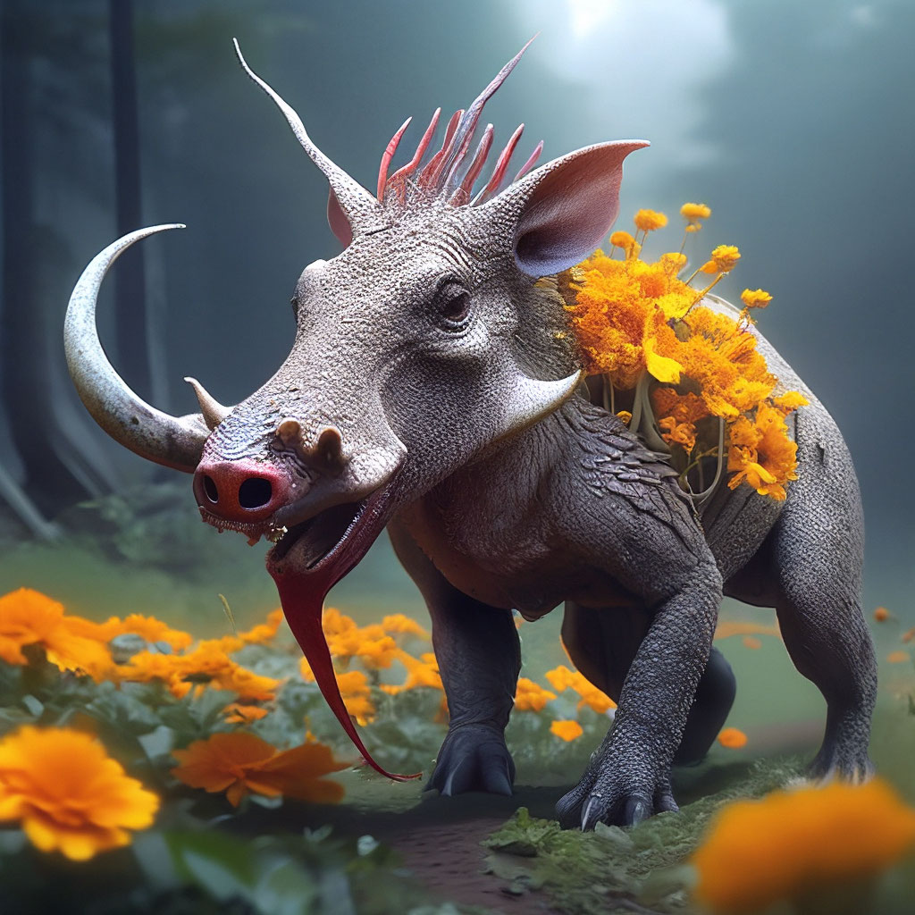 "A creature from another dimension: a mixture of bloodthirsty marigold ...