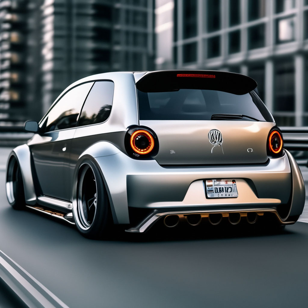 "FUTURISTIC DESIGN,WITH LOWERED SUSPENSION,VW LUPO, REAR VIEW, CUSTOM ...