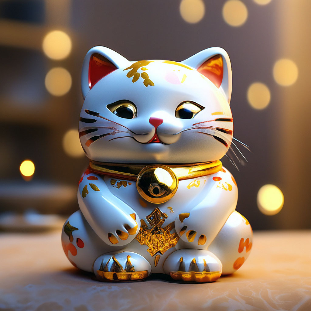 "Maneki neko, beautiful, realistic, professional photo, high resolution ...