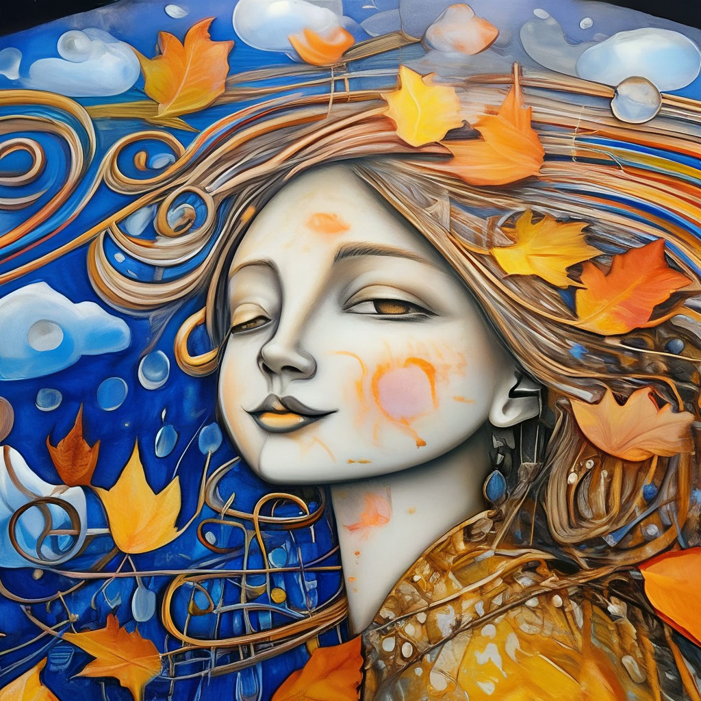 "5-1P Surrealism: "Autumn will slip into the sky A playful whirlwind ...