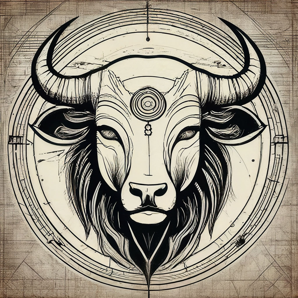"Zodiac sign taurus, emphasis on the eyes, beautiful and noble, vector ...